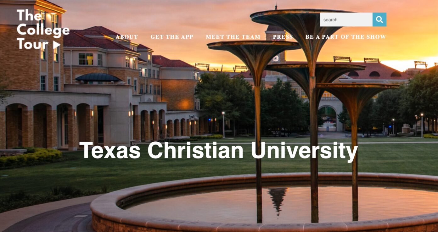 The College Tour launches an episode on TCU - TheCollegeTour.com